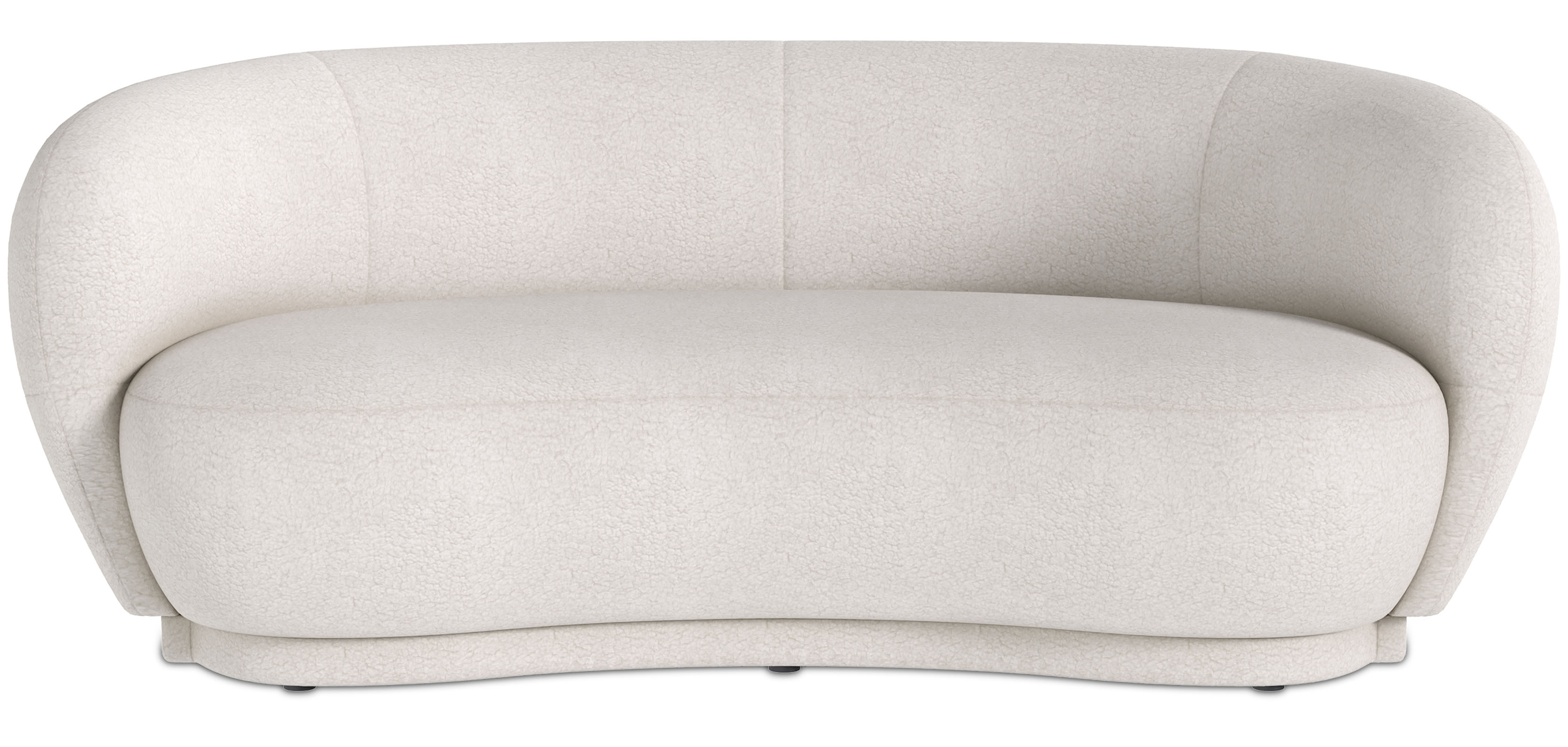 Buy Curved Sofa - 3 Seater - Boucle Fabric - Onda in the Europe | MyFaktory