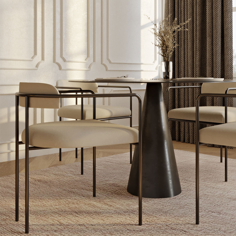 Buy Upholstered Dining Chair - Velvet - Yara in the Europe | MyFaktory