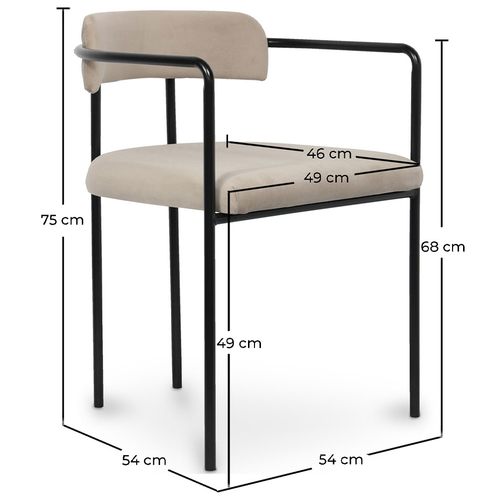 Buy Upholstered Dining Chair - Velvet - Yara in the Europe | MyFaktory